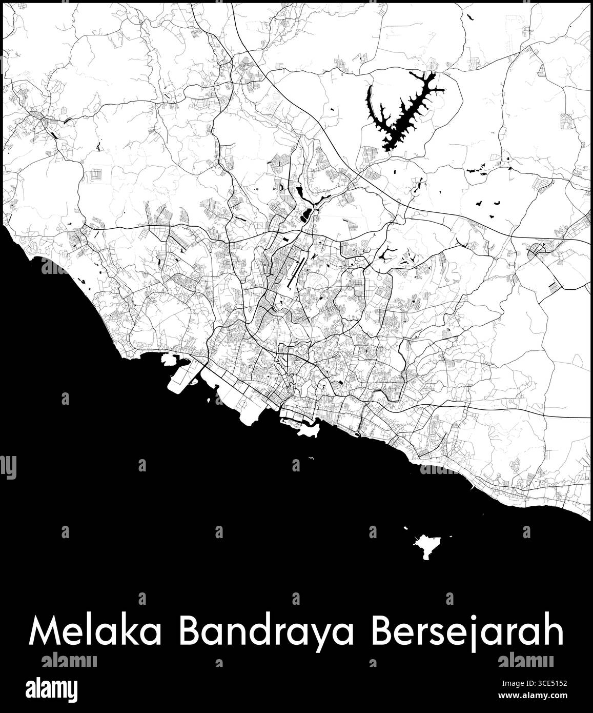 Melaka bandraya bersejarah street map Stock Vector Images - Alamy