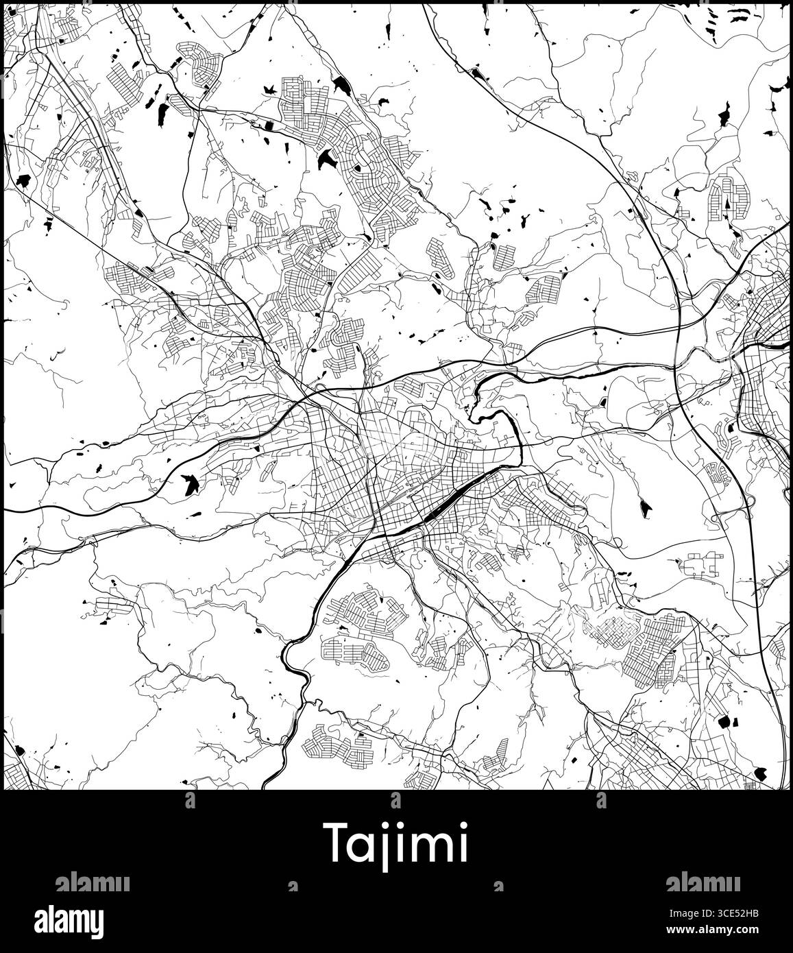 Tajimi city map hi-res stock photography and images - Alamy