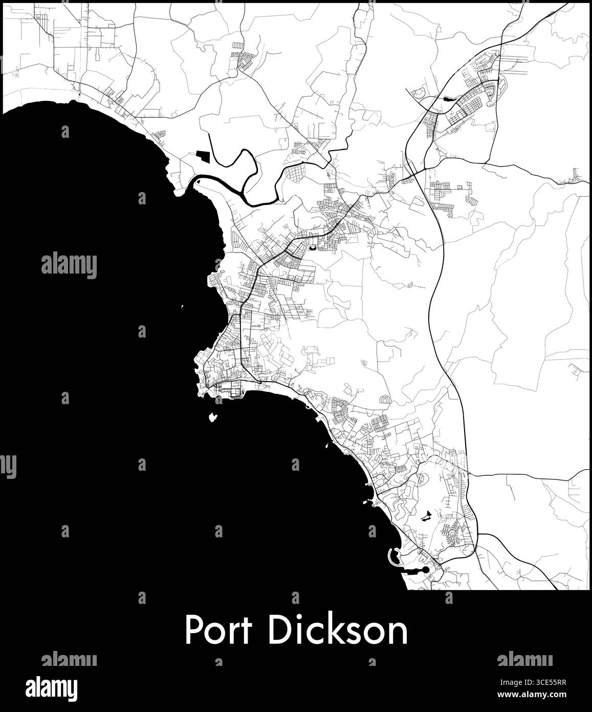 Port dickson map hi-res stock photography and images - Alamy