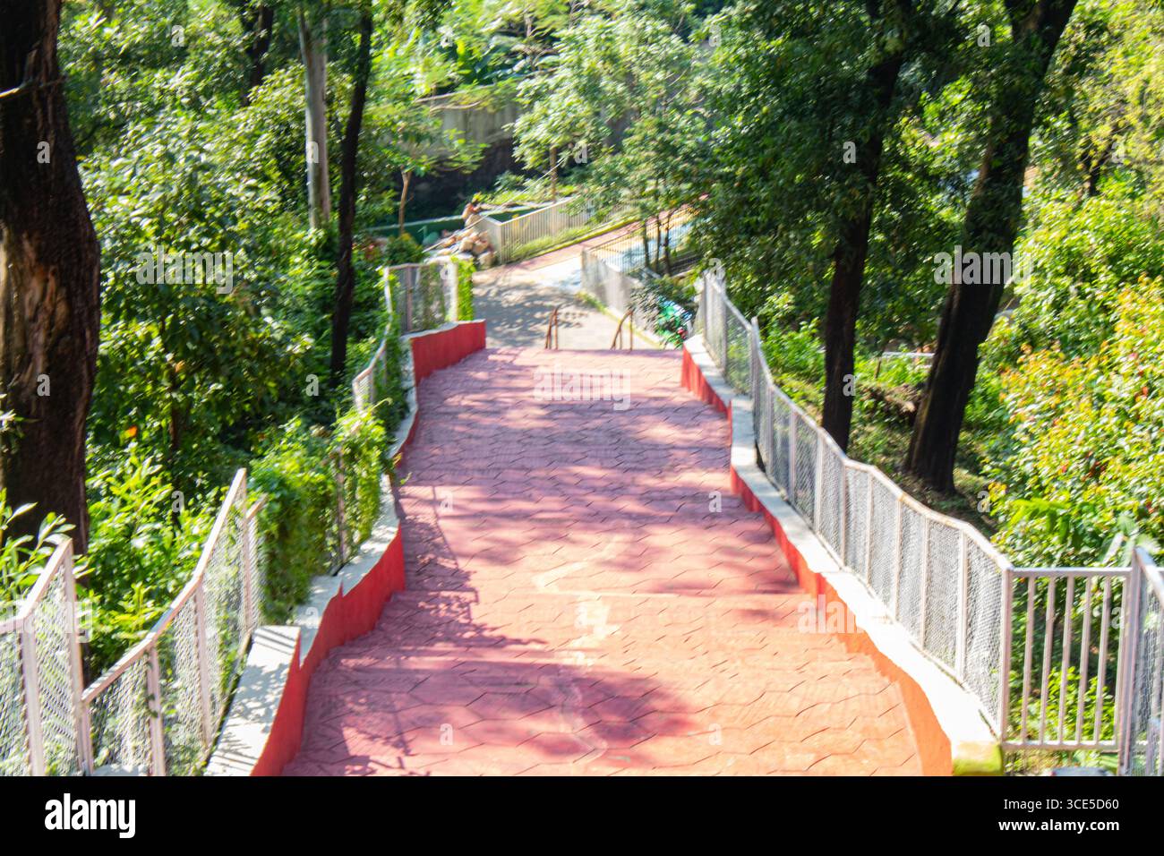 Colorful red cemented slope with unique polygon textures at Dream ...