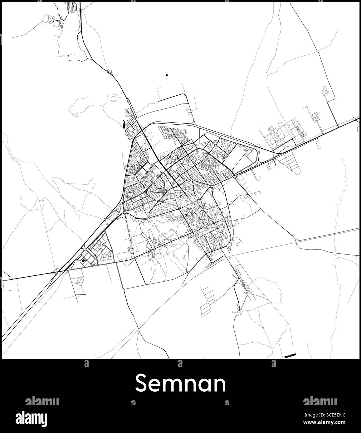 Semnan city map hi-res stock photography and images - Alamy