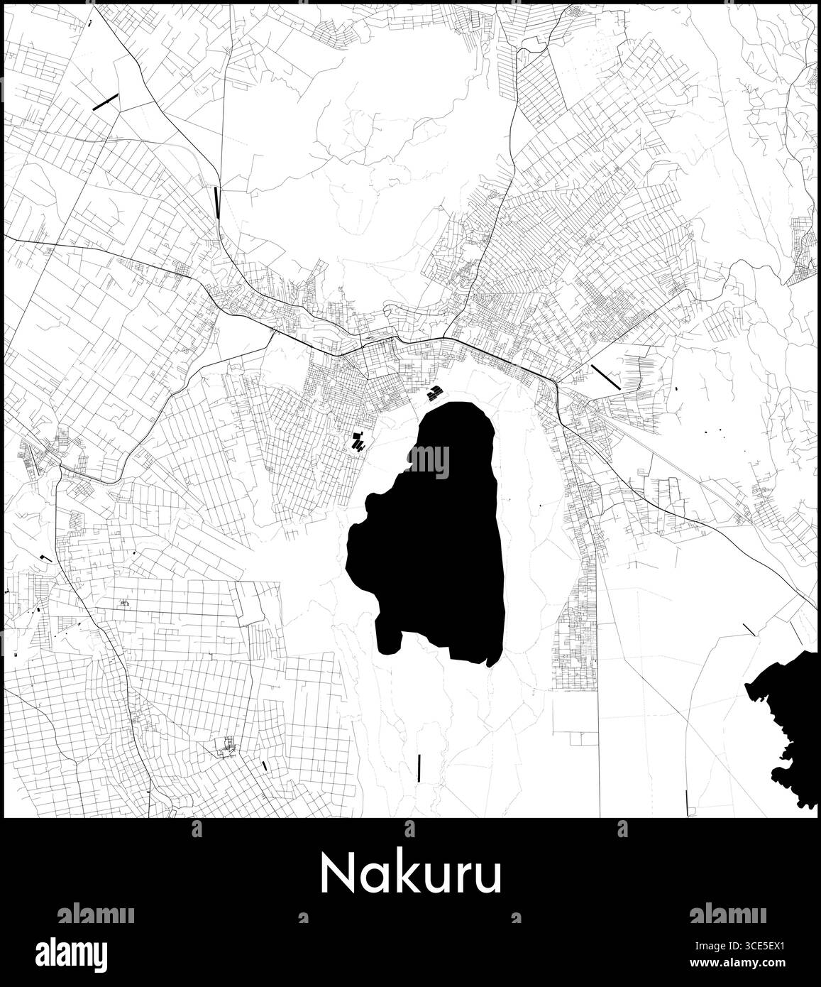 Nakuru vector map hi-res stock photography and images - Alamy