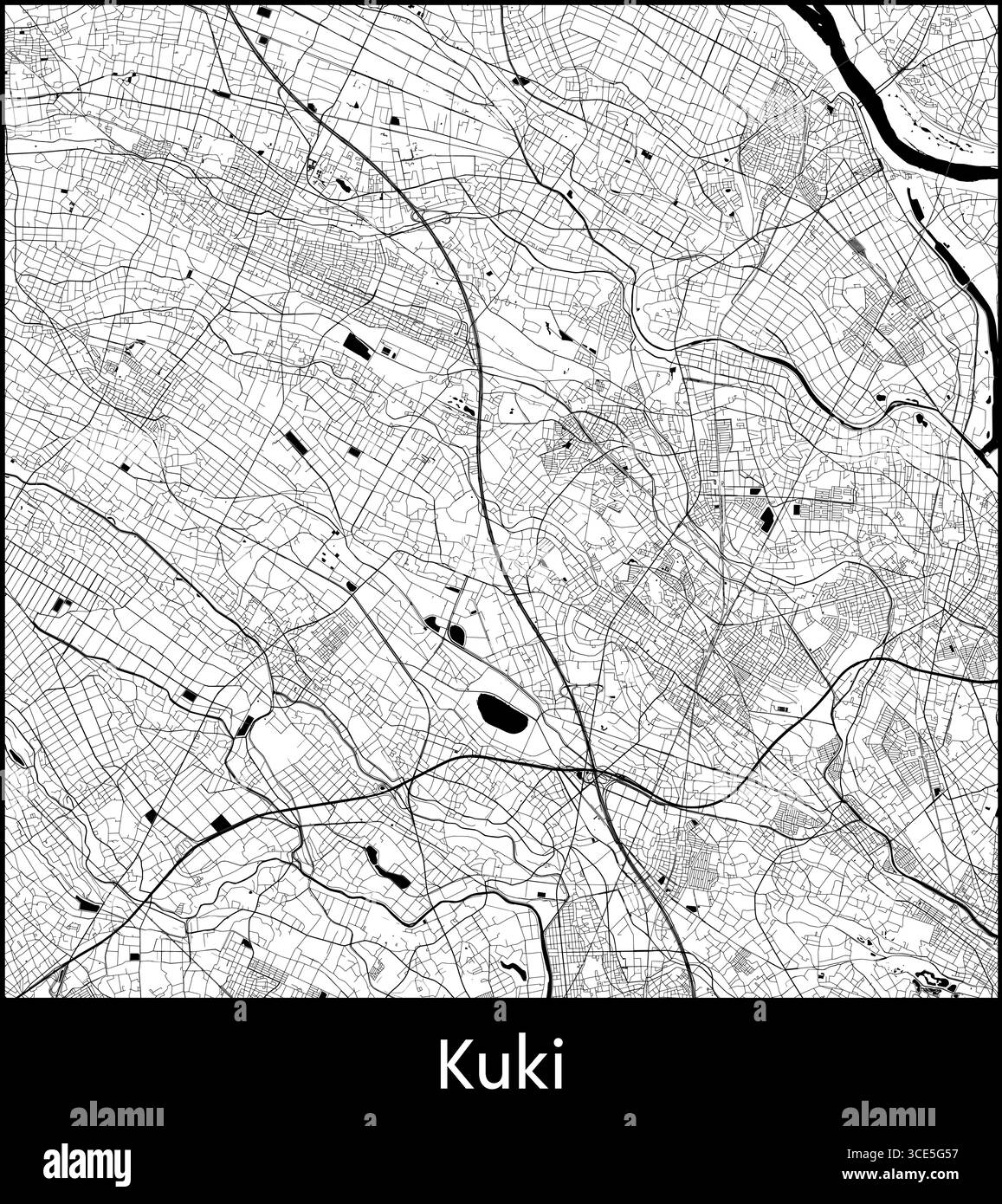 Kuki city map Stock Vector Images - Alamy