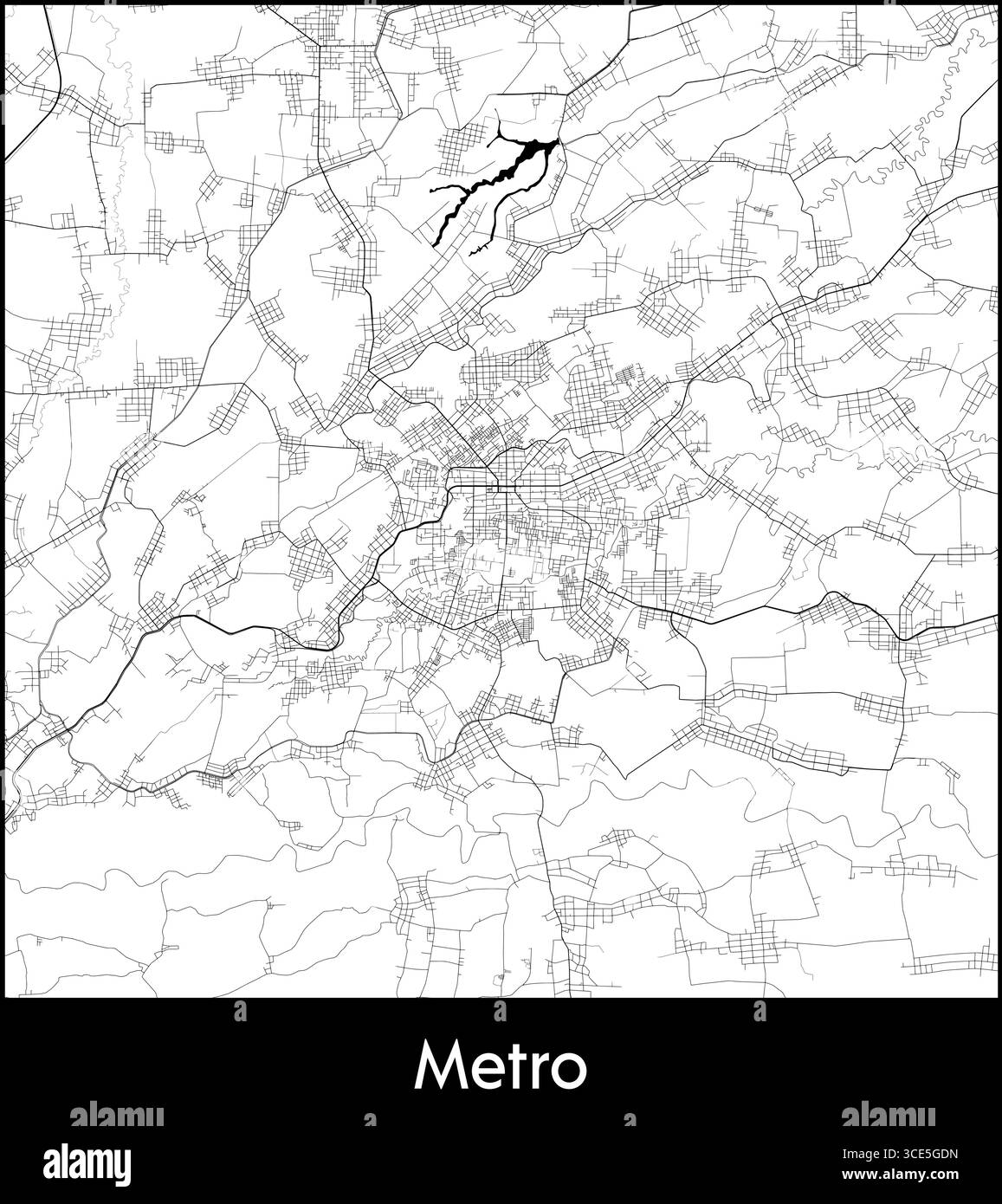 Metro City Map Indonesia Topographic Vector Map Poster Stock Vector Image And Art Alamy