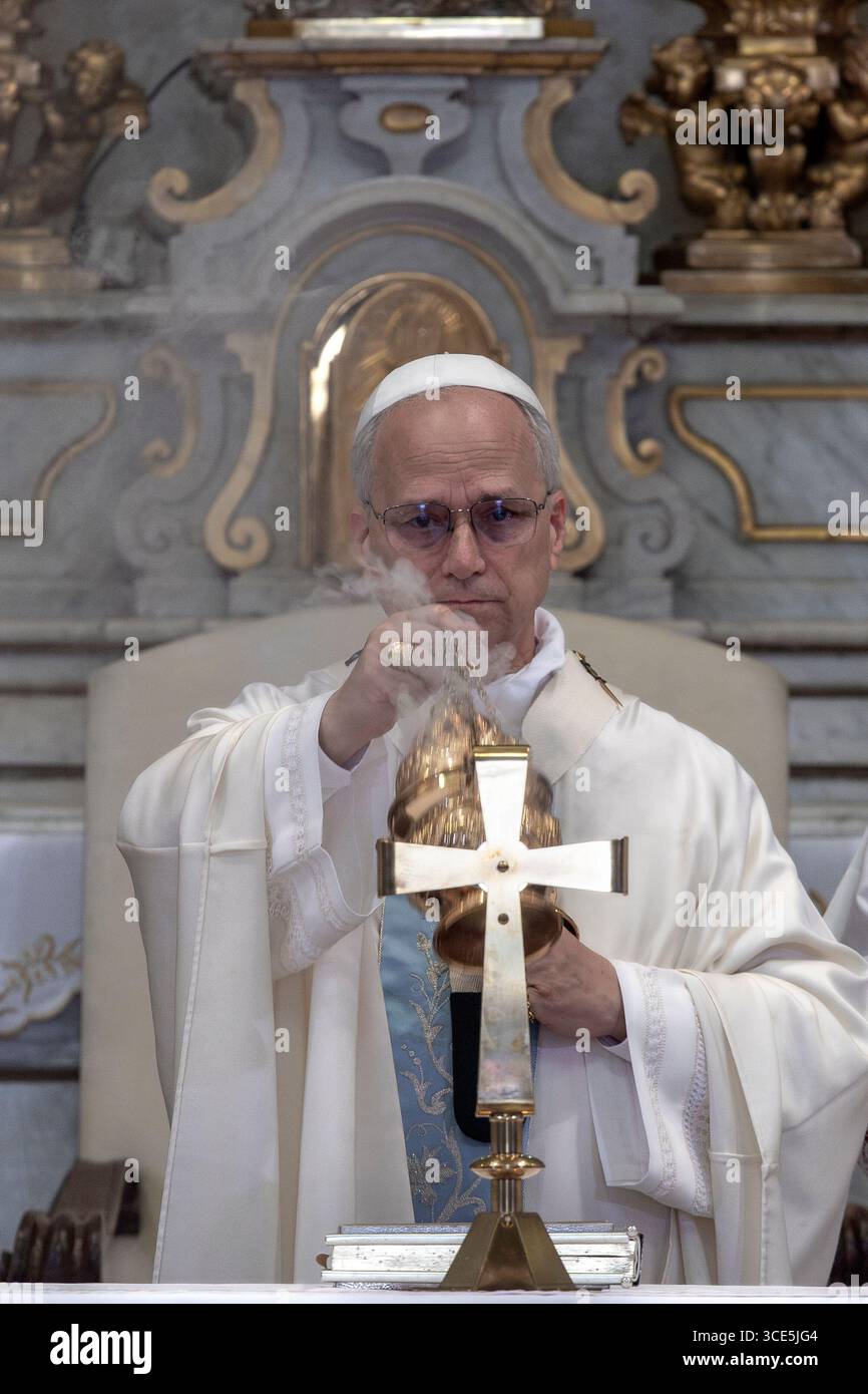 Pope Leo XIV celebrates a Mass on the Solemnity of the Assumption of ...