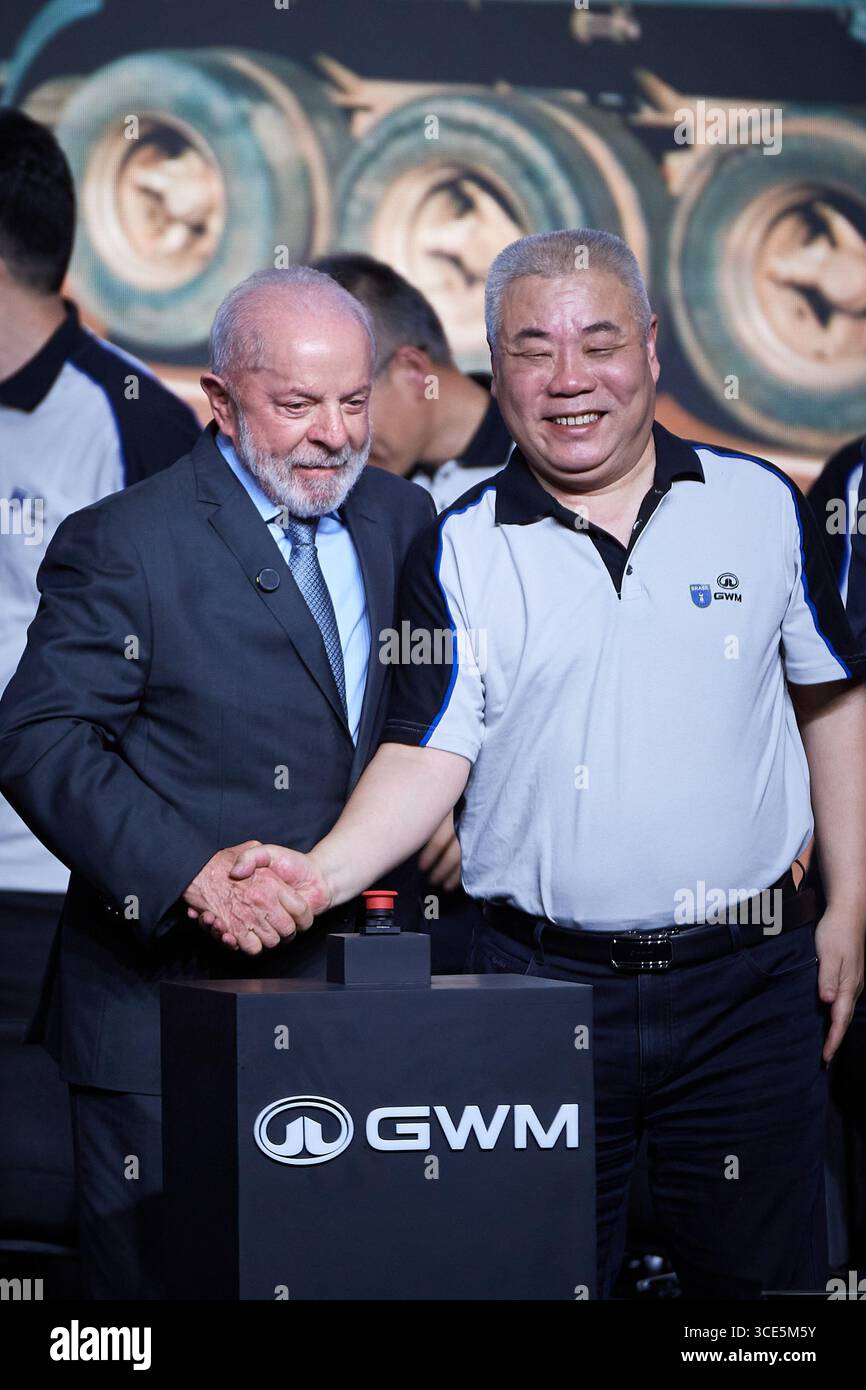 Iracemapolis, Brazil. 15th Aug, 2025. The Brazilian President, Luiz ...
