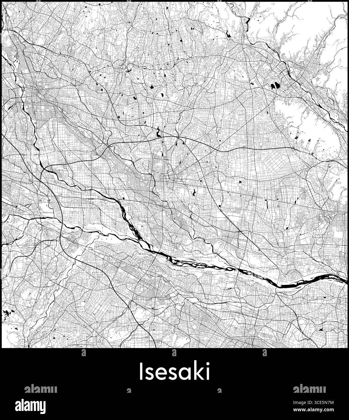 Isesaki city map hi-res stock photography and images - Alamy