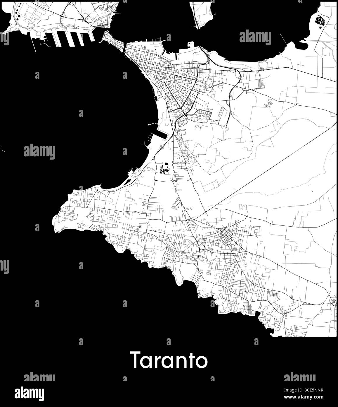 Map of taranto Black and White Stock Photos & Images - Alamy