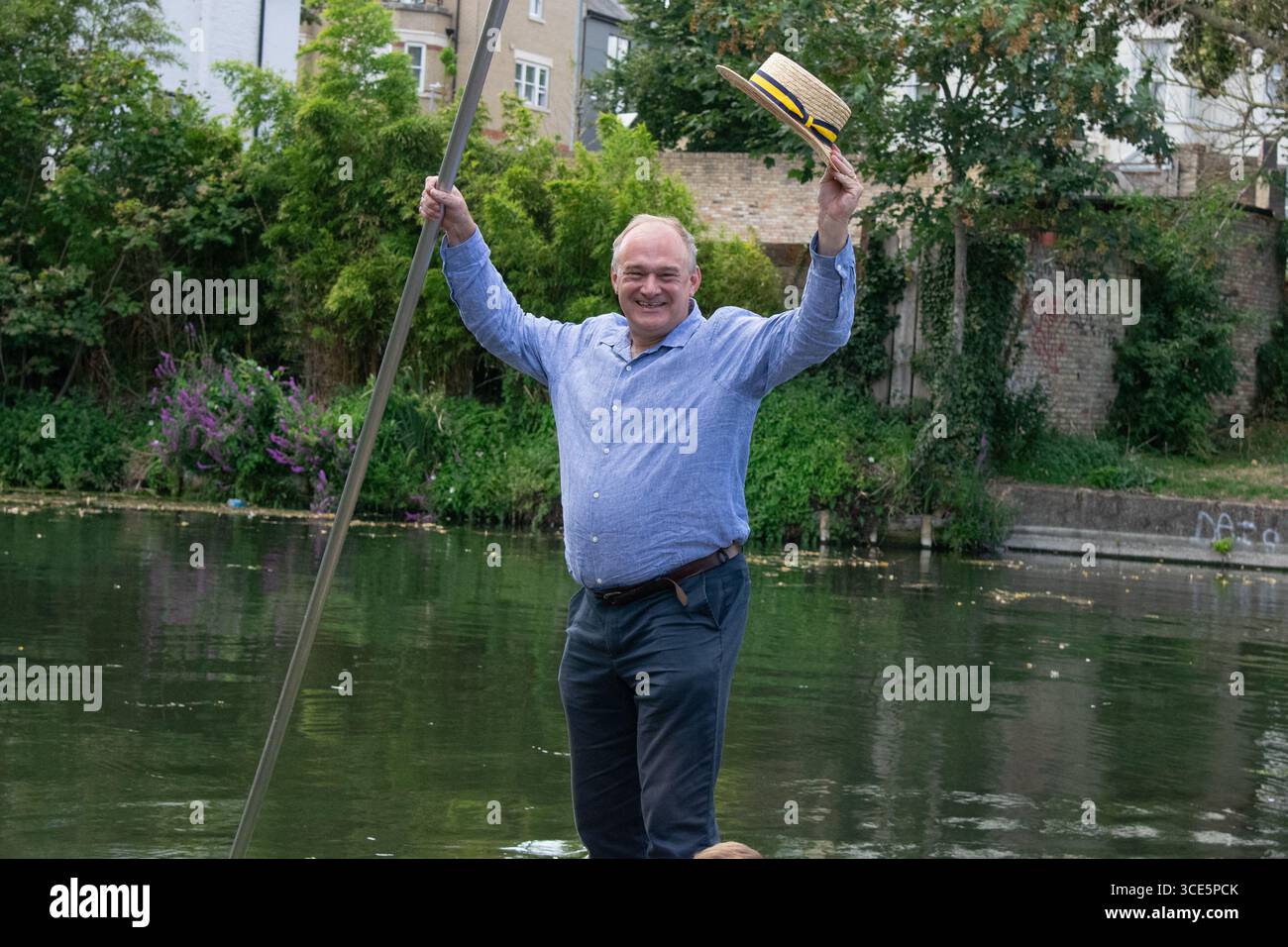Cambridge, UK, 15th August 2025 – Ed Davey is joined by Cambridge ...
