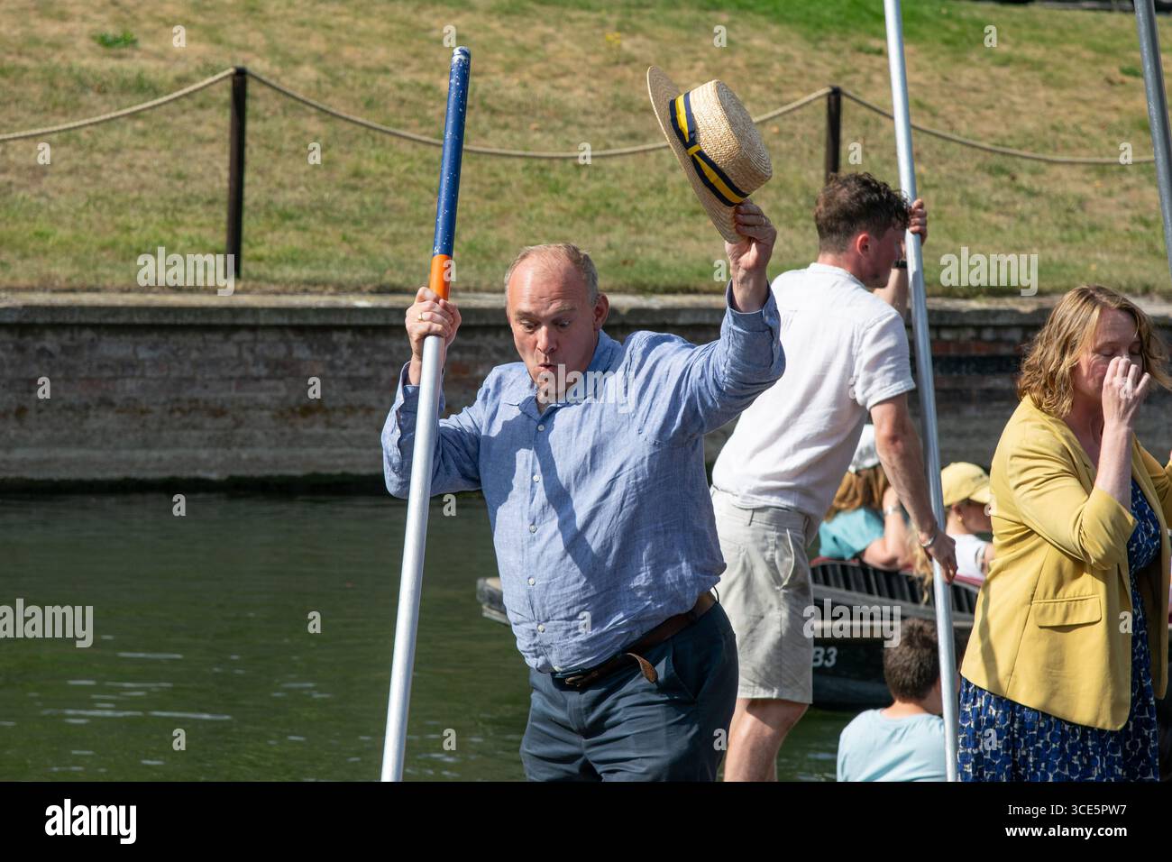 Cambridge, UK, 15th August 2025 – Ed Davey is joined by Cambridge ...