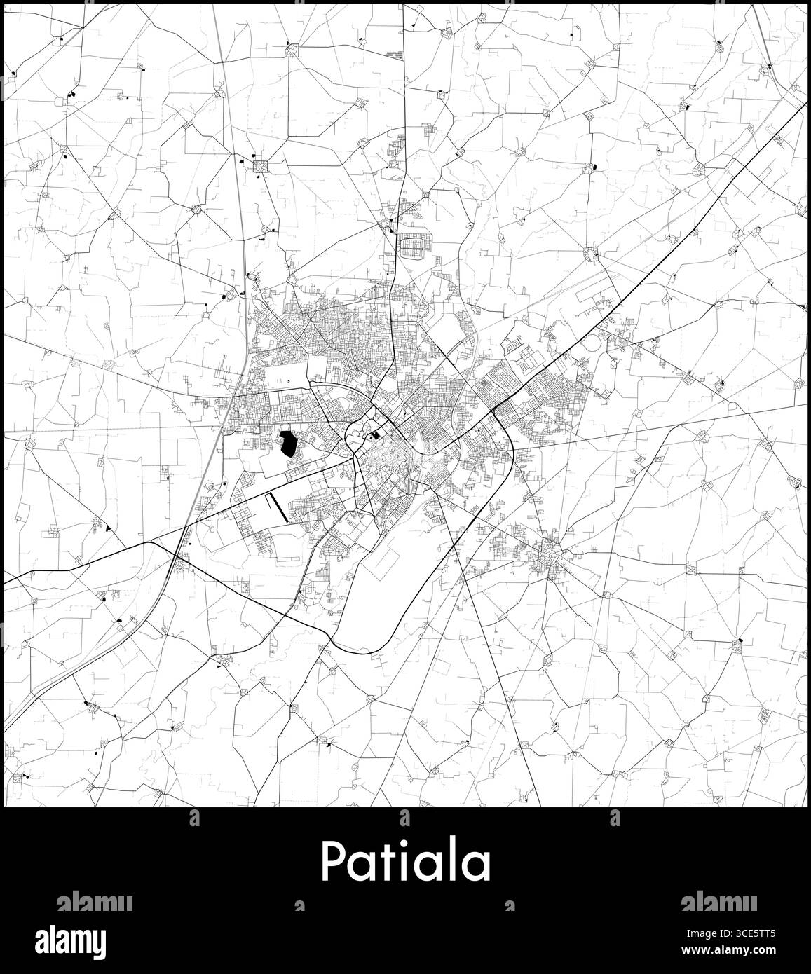 Patiala city map hi-res stock photography and images - Alamy