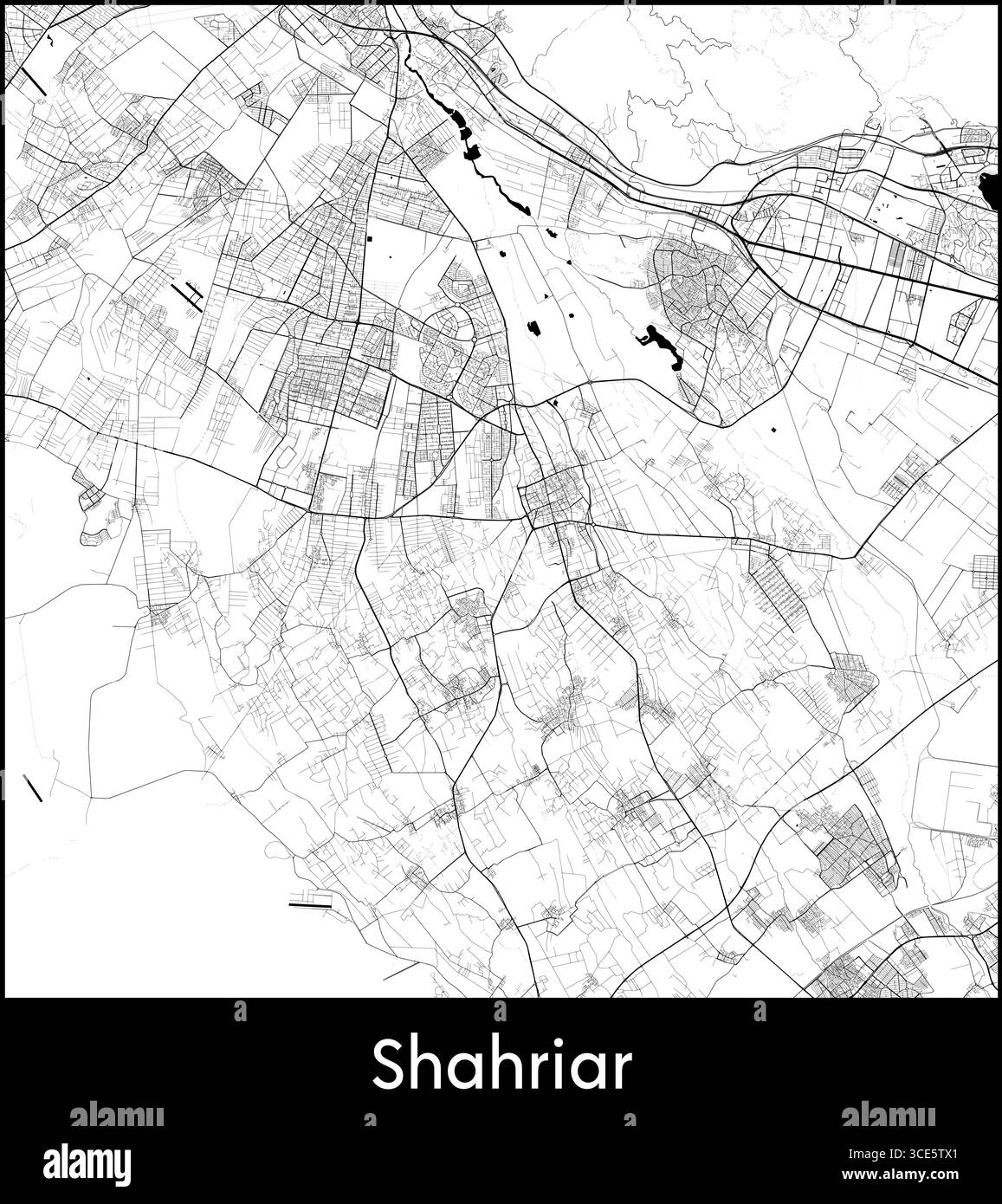 Shahriar city map Stock Vector Images - Alamy
