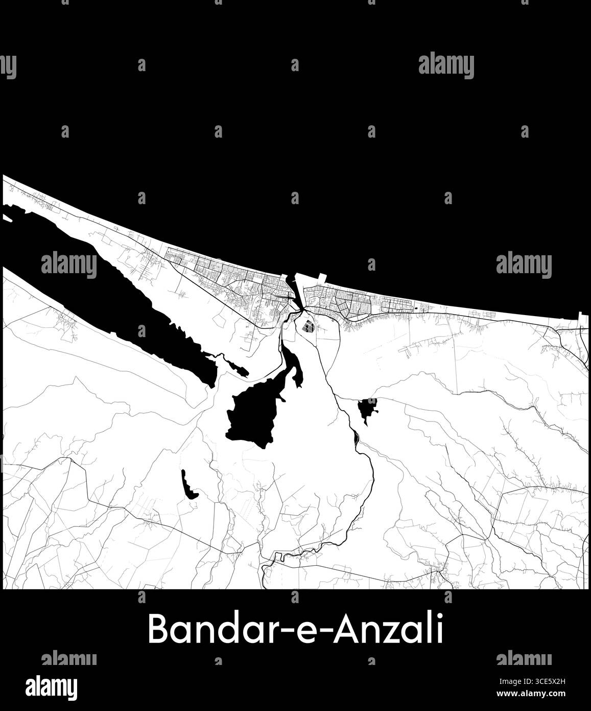Bandar e anzali city map hi-res stock photography and images - Alamy