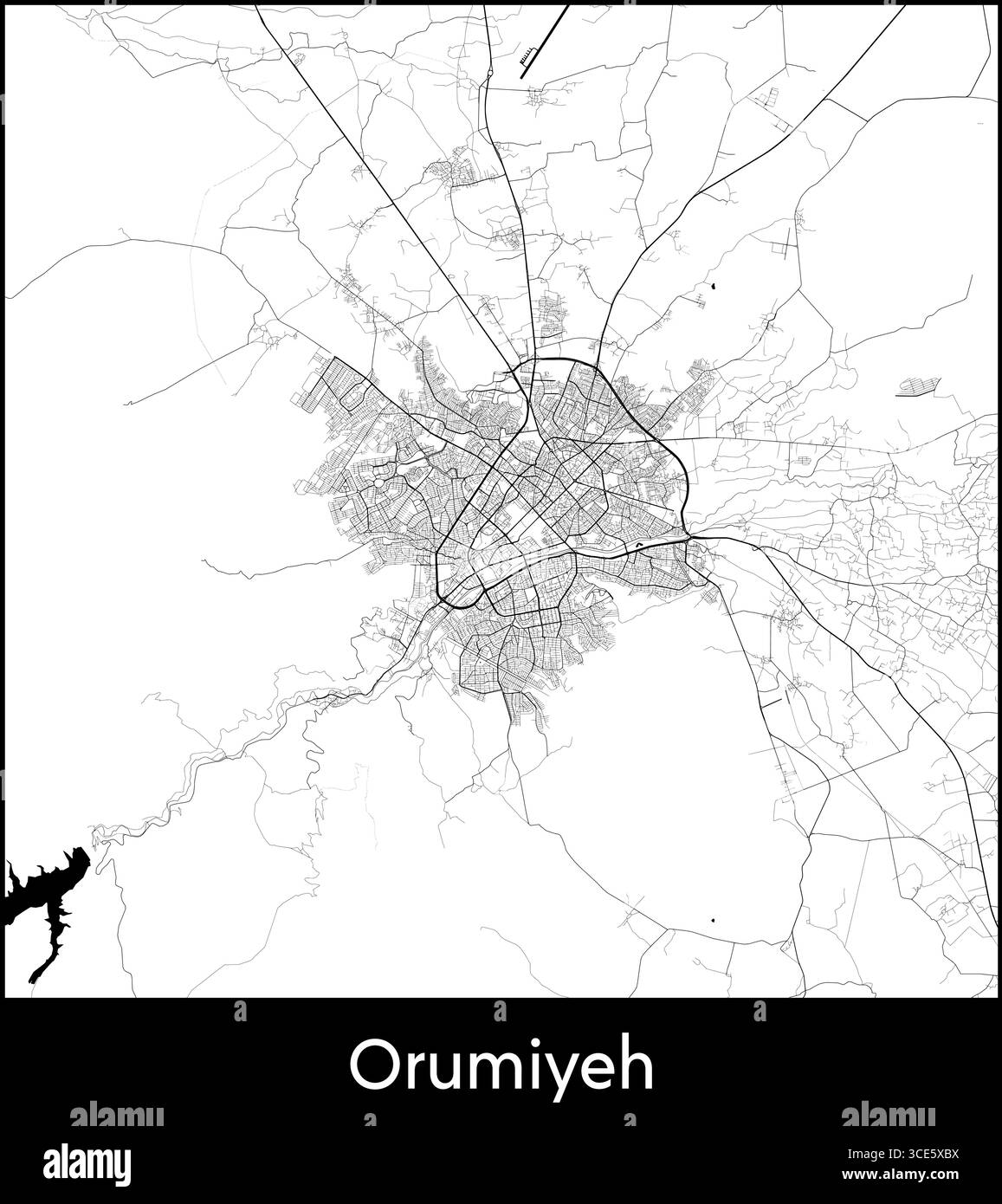 Orumiyeh city map hi-res stock photography and images - Alamy