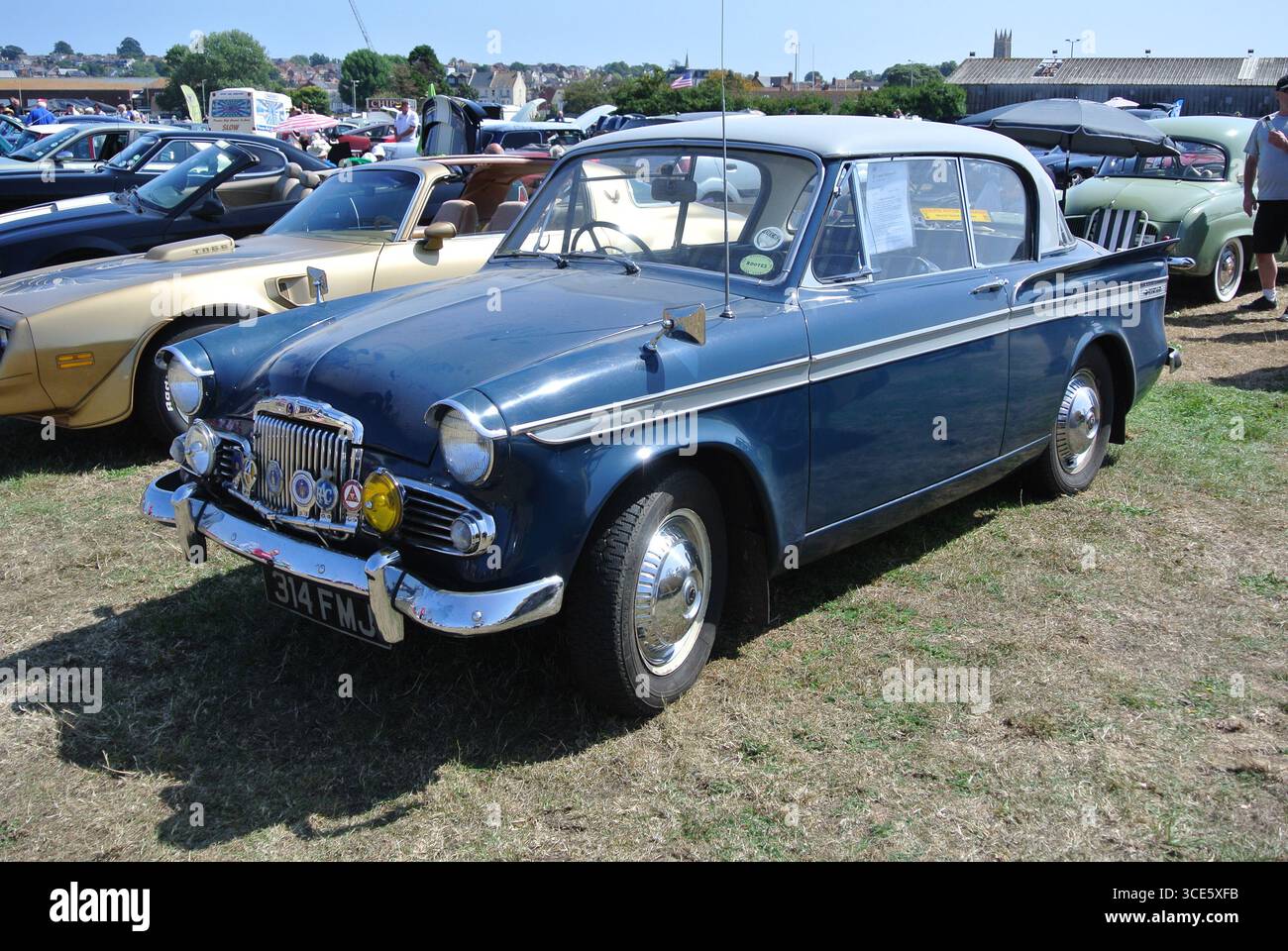 A 1962 Sunbeam Rapier parked on display at the Exmouth classic car show ...
