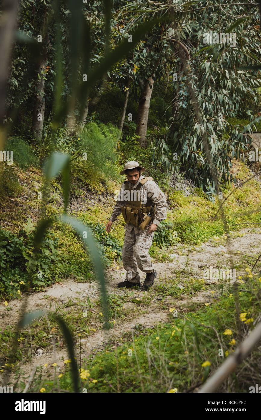 Mercenary Soldier On A Military Operation In The Nature Stock Photo - Alamy