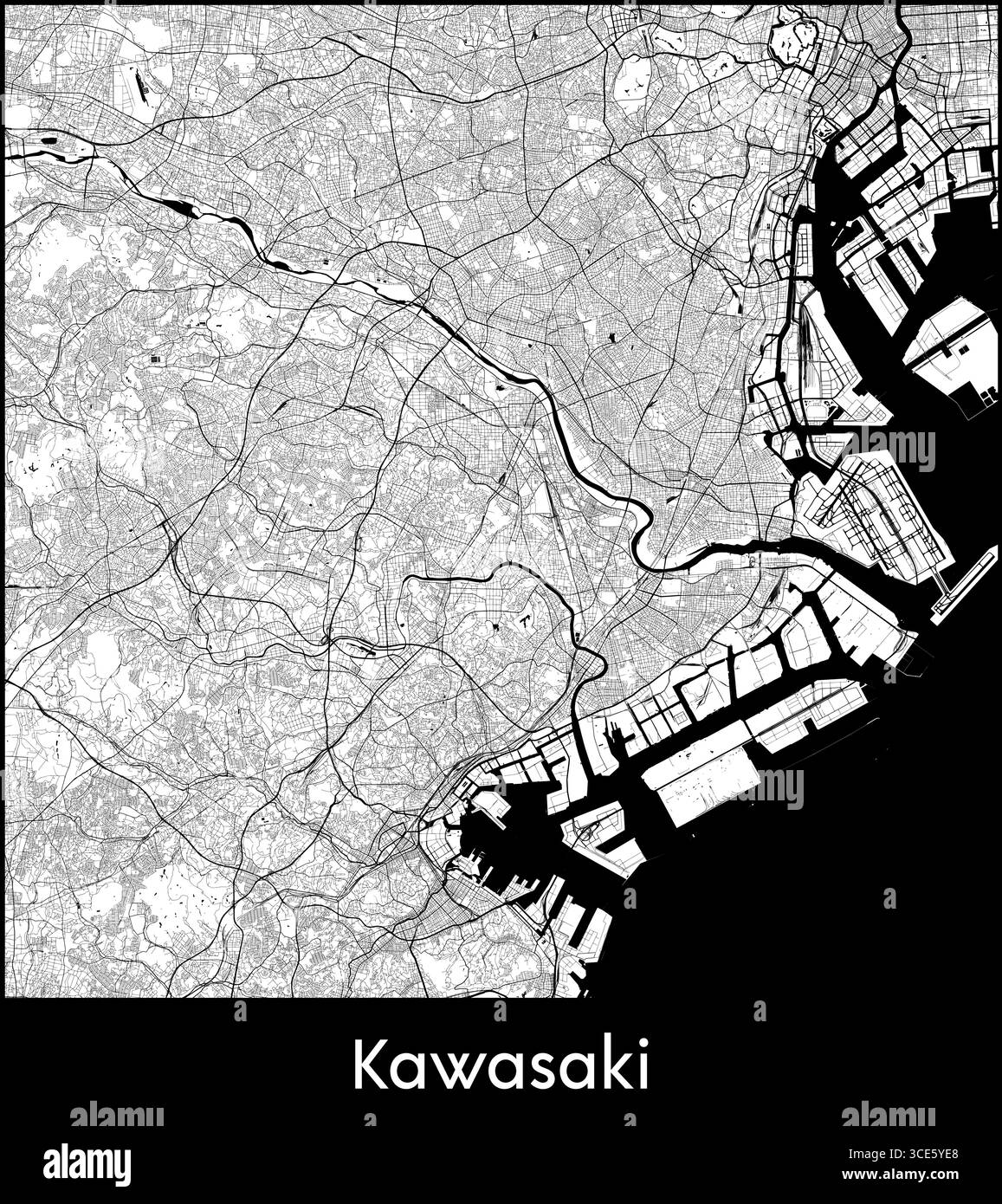 Map of kawasaki hi-res stock photography and images - Alamy