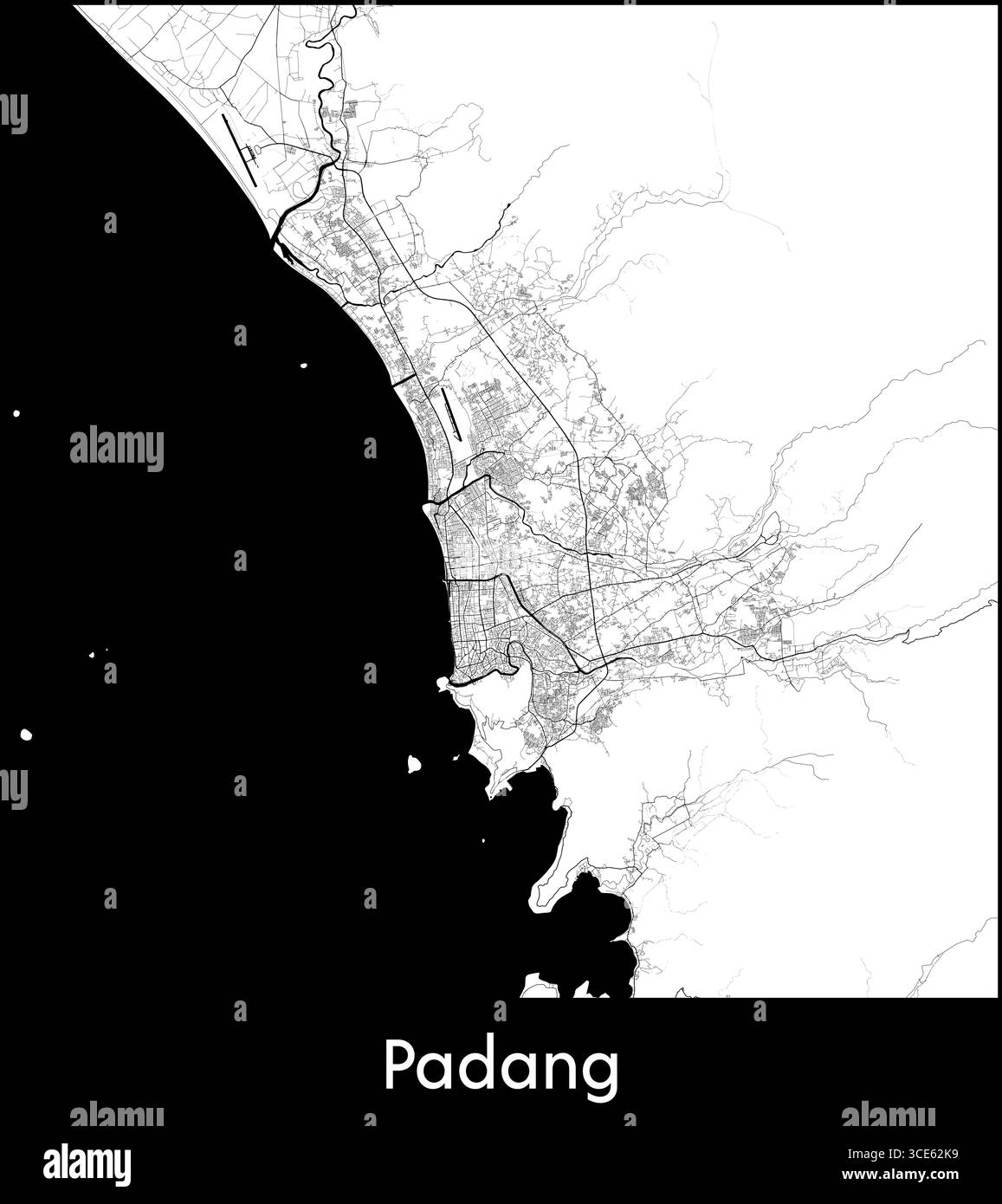 Padang indonesia map Black and White Stock Photos & Images - Alamy