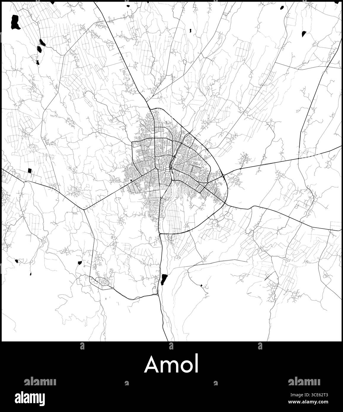 Amol city map hi-res stock photography and images - Alamy