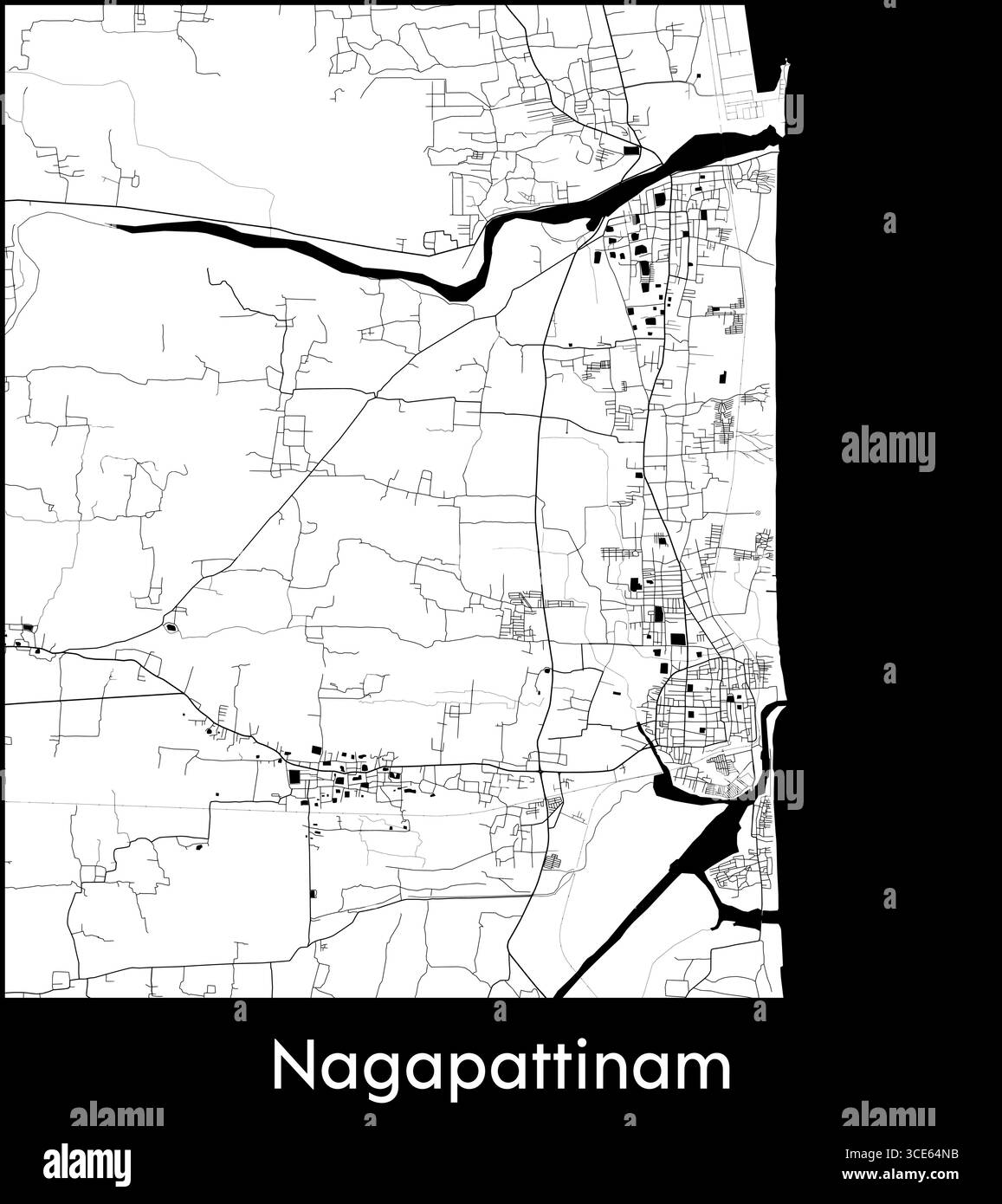 Nagapattinam city map Stock Vector Images - Alamy