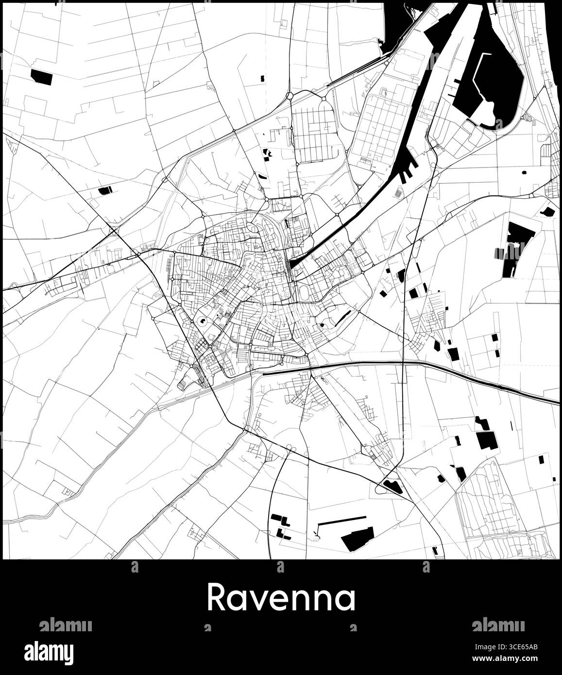 Ravenna vector Black and White Stock Photos & Images - Alamy
