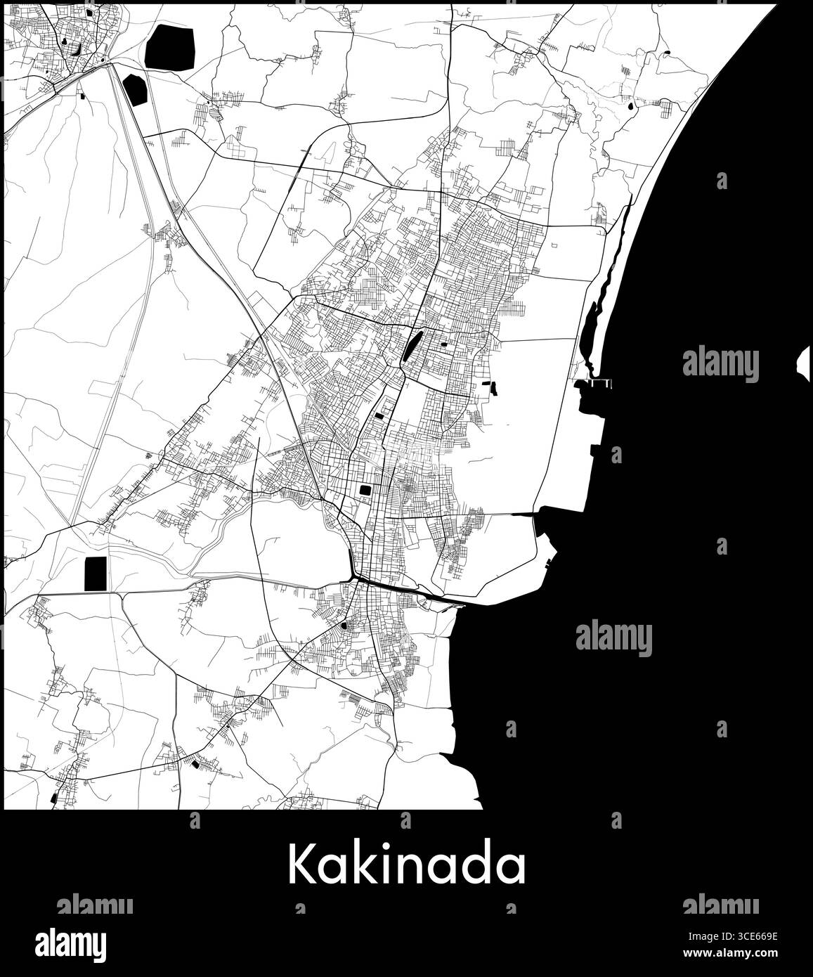 Kakinada city map hi-res stock photography and images - Alamy