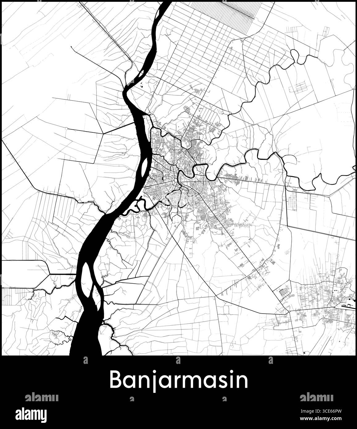Banjarmasin vector map hi-res stock photography and images - Alamy