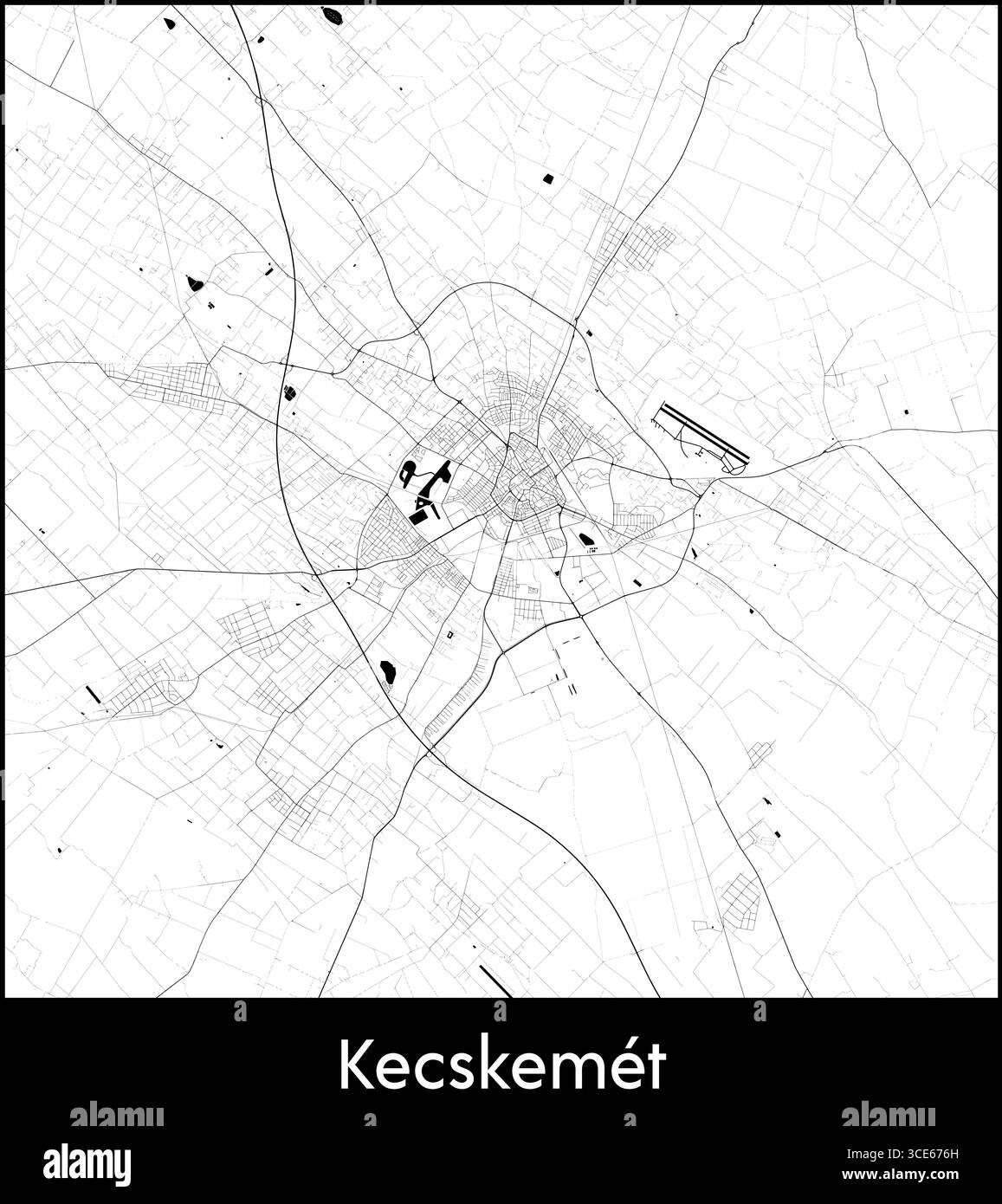 Kecskemet map Black and White Stock Photos & Images - Alamy
