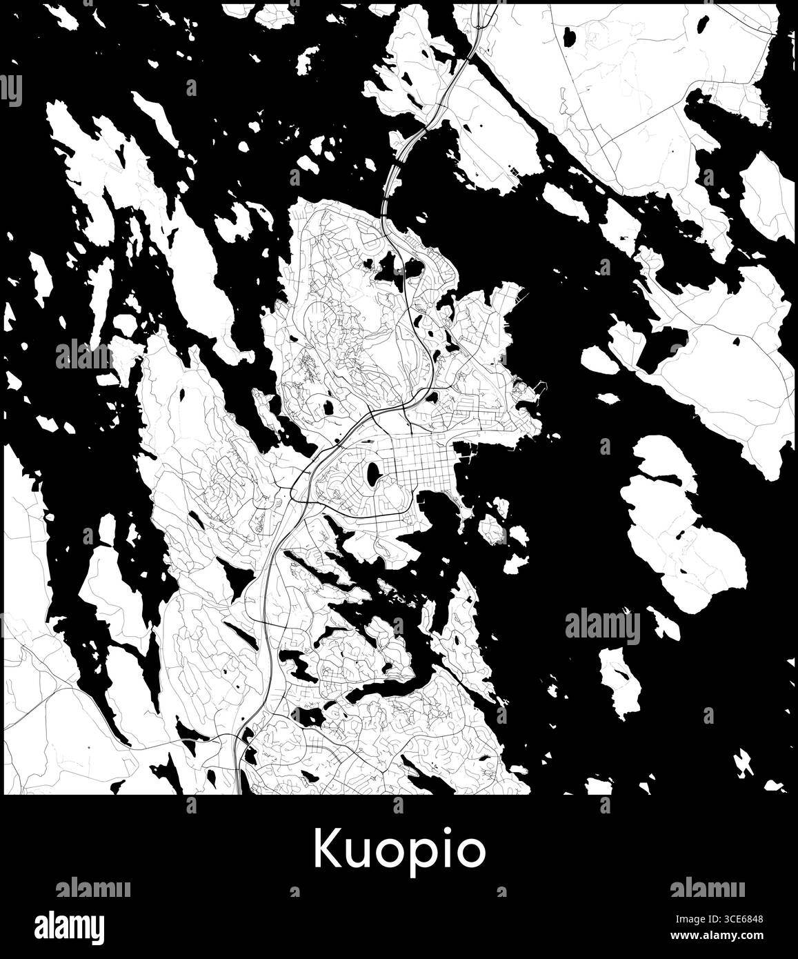 Kuopio city map finland hi-res stock photography and images - Alamy