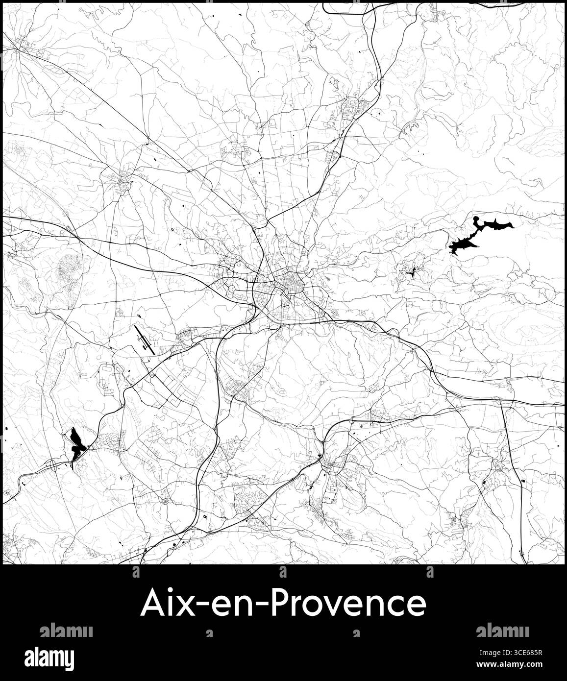 Aix en provence map Black and White Stock Photos & Images - Alamy