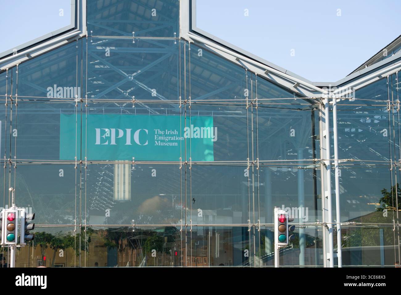 Glass facade of the EPIC The Irish Emigration Museum, North Wall ...