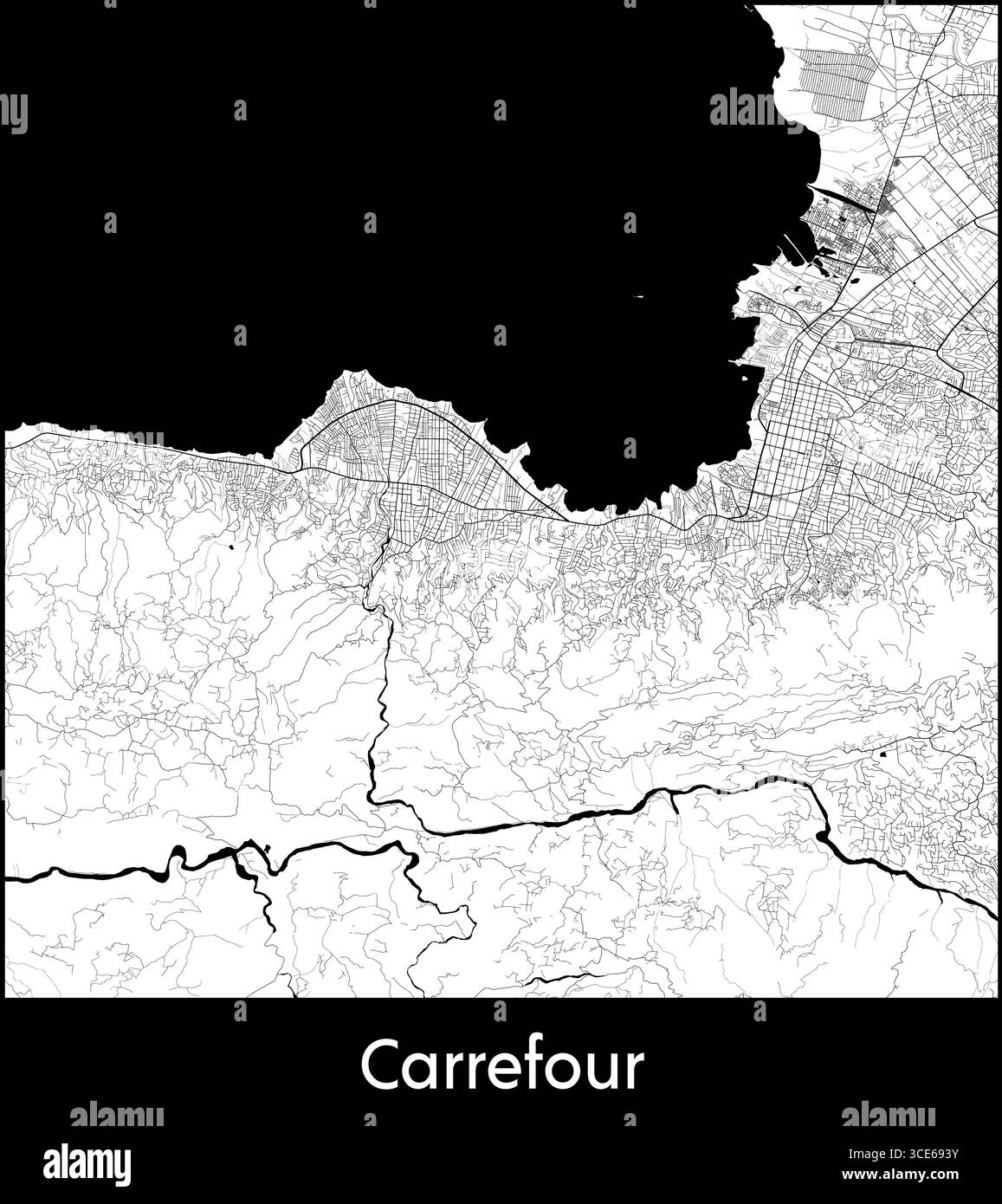 Carrefour vector vectors Black and White Stock Photos & Images - Alamy