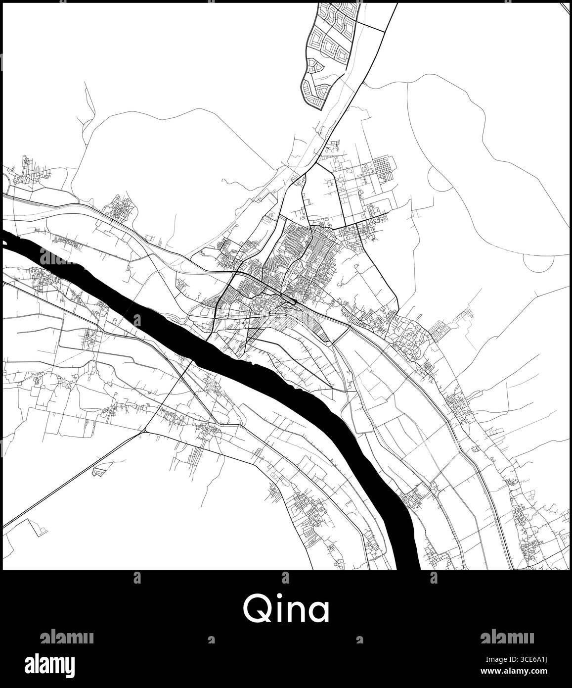 Map of qina Black and White Stock Photos & Images - Alamy