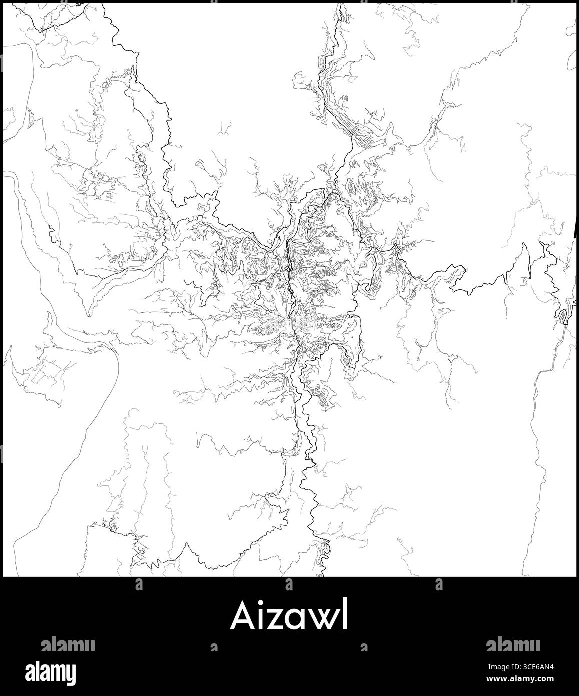 Aizawl city map hi-res stock photography and images - Alamy