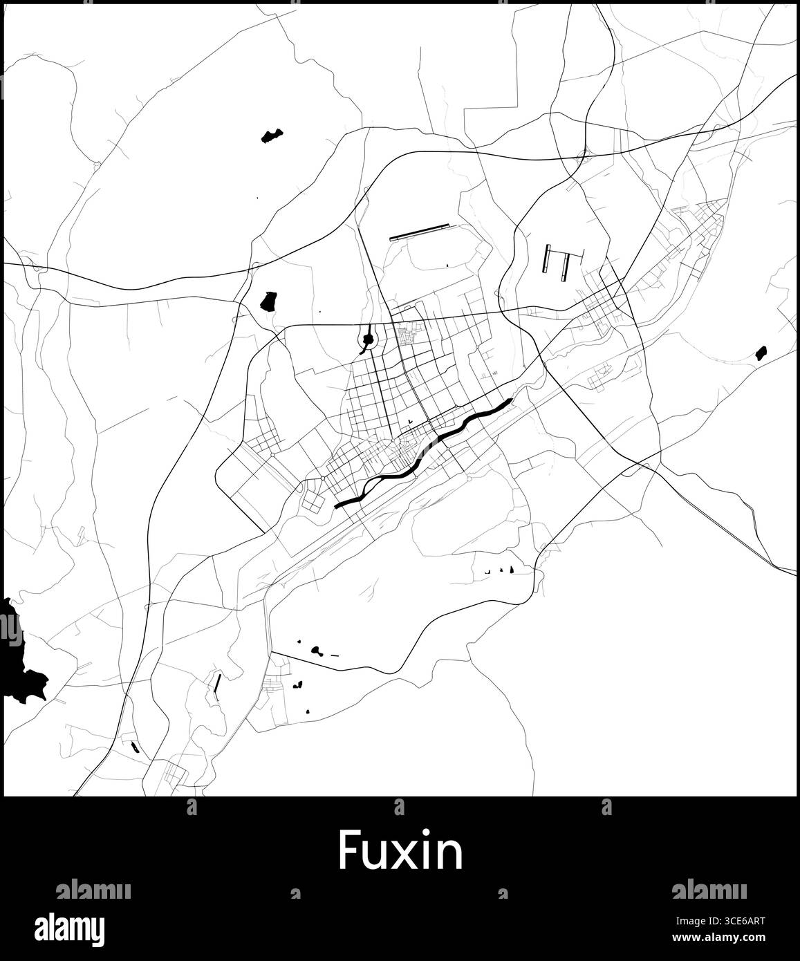 Fuxin vector map Stock Vector Images - Alamy