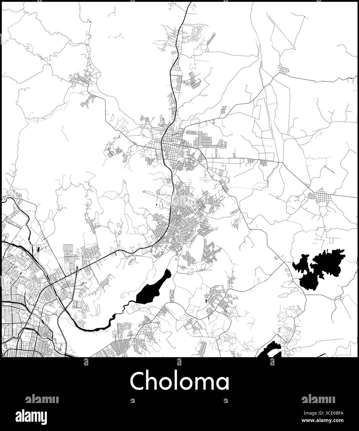 Choloma street map hi-res stock photography and images - Alamy