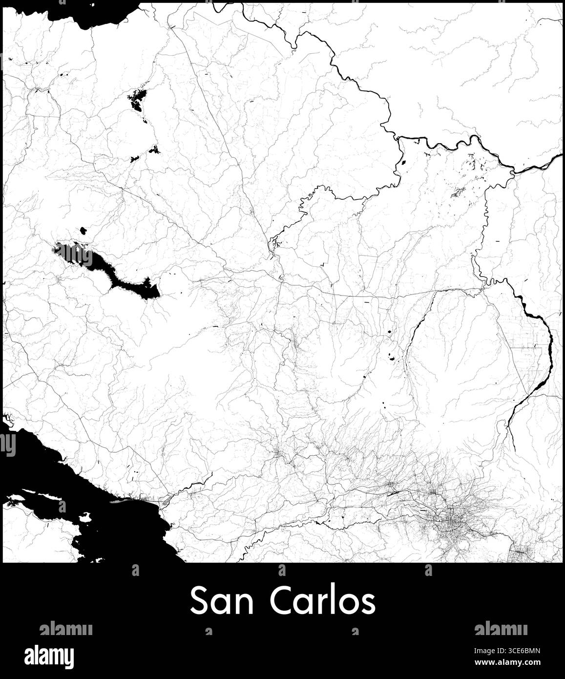 San carlos map Black and White Stock Photos & Images - Alamy