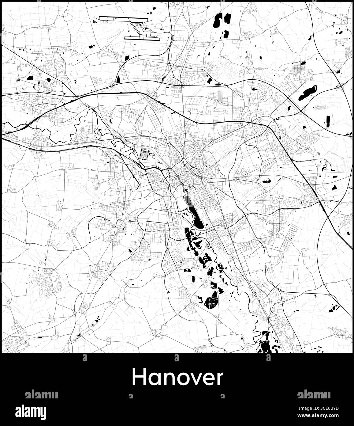 Hanover outline map Stock Vector Images - Alamy