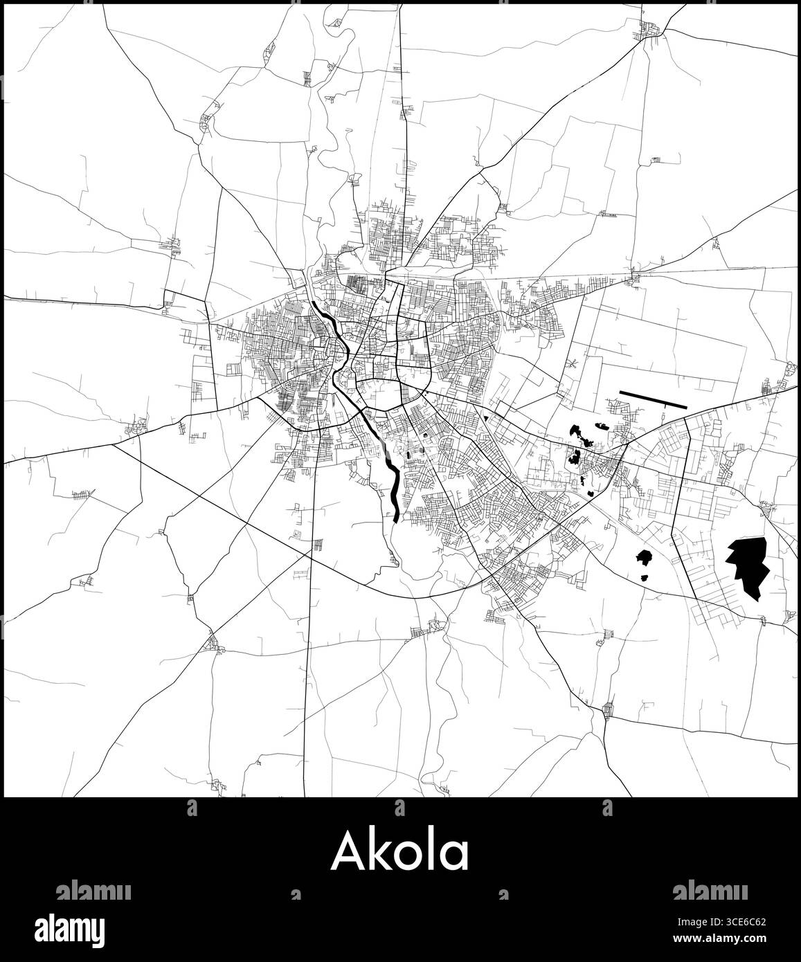 Akola map hi-res stock photography and images - Alamy