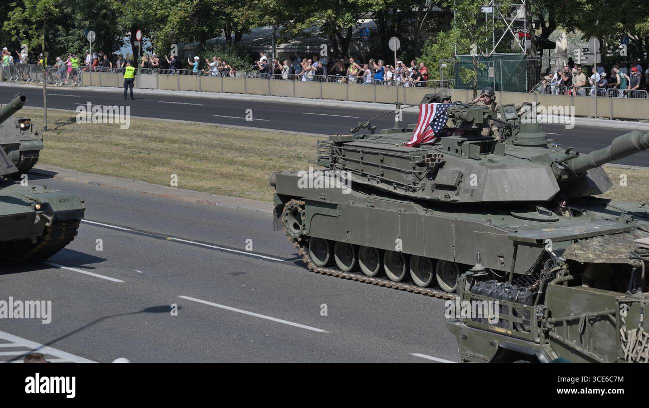 Editorial.August 15, 2025, in Warsaw,Poland.An M1 Abrams main battle ...