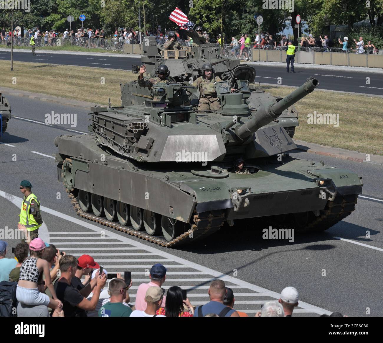 Editorial.August 15, 2025, in Warsaw,Poland.An M1 Abrams main battle ...