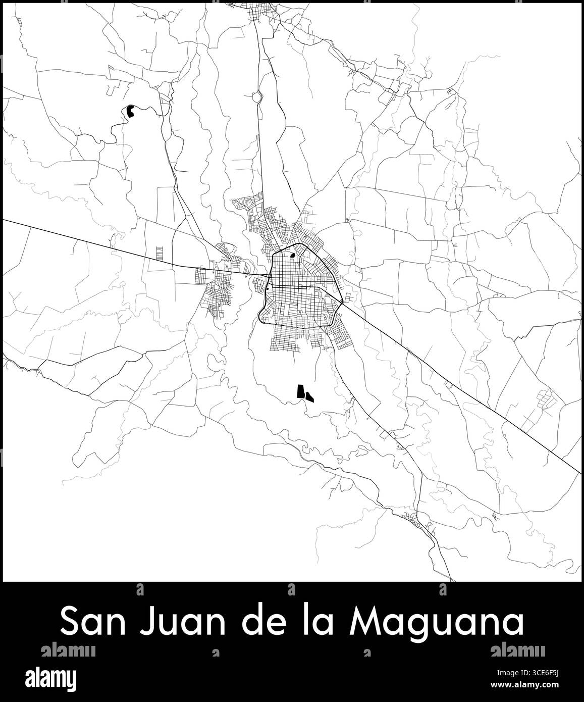 San Juan de la Maguana city map, Dominican Republic - Topographic ...