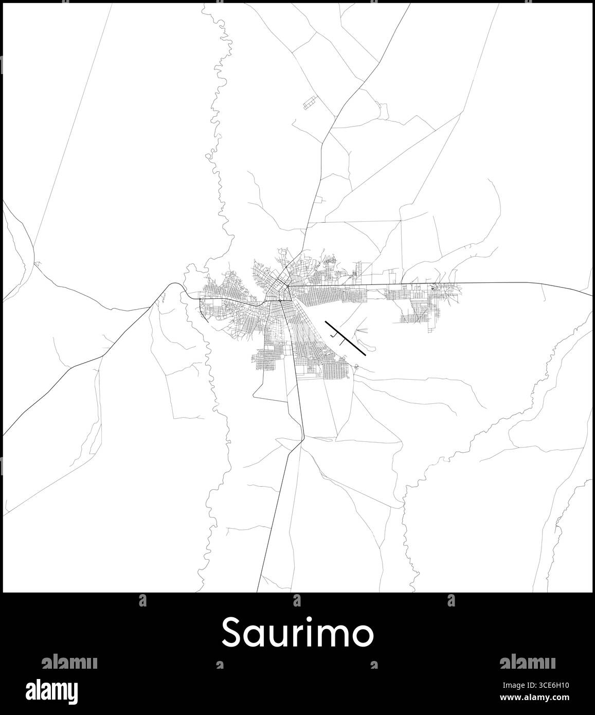 Saurimo map hi-res stock photography and images - Alamy