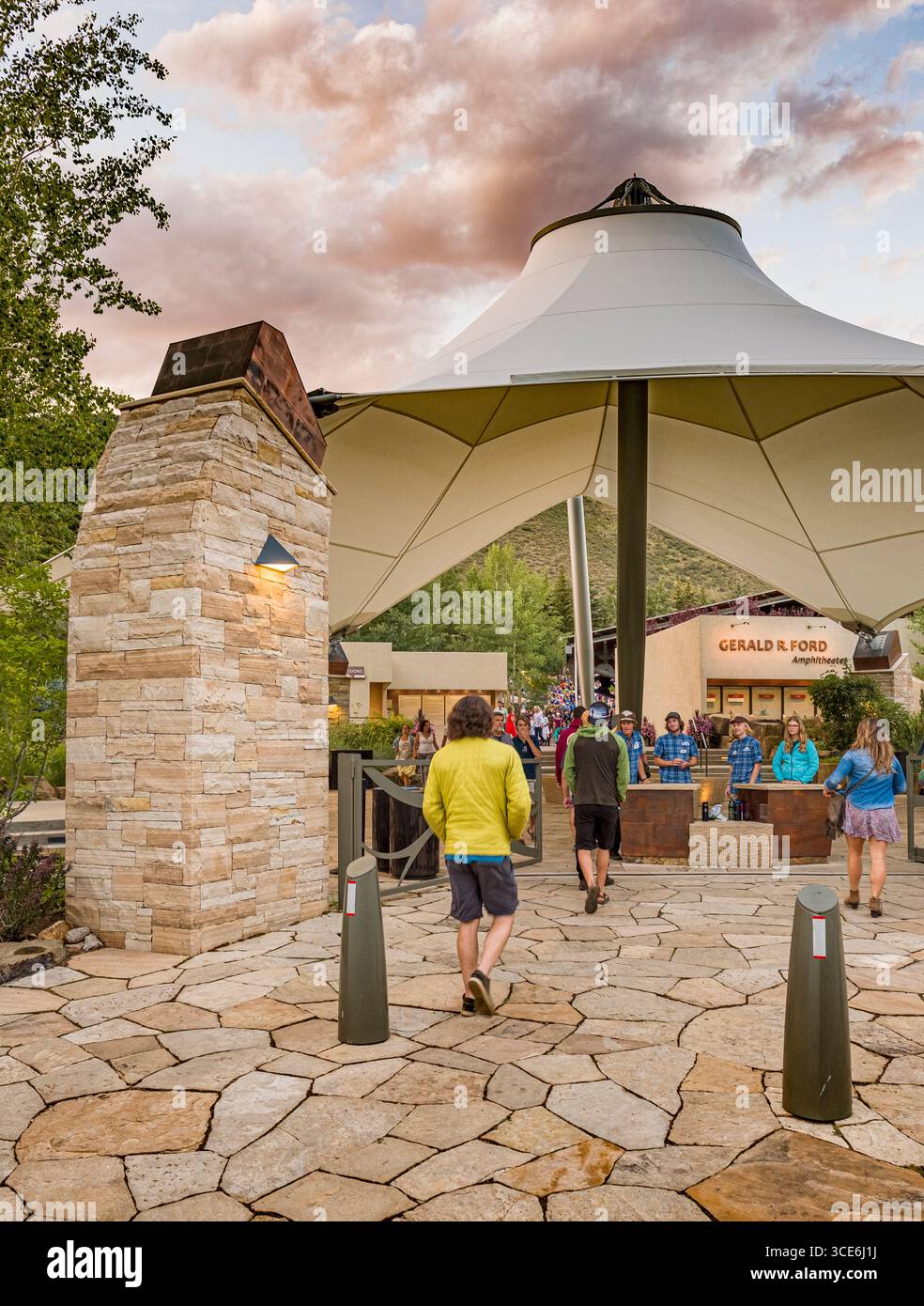 Entrance to the Gerald R Ford Amphitheater during event, Vail, Eagle ...