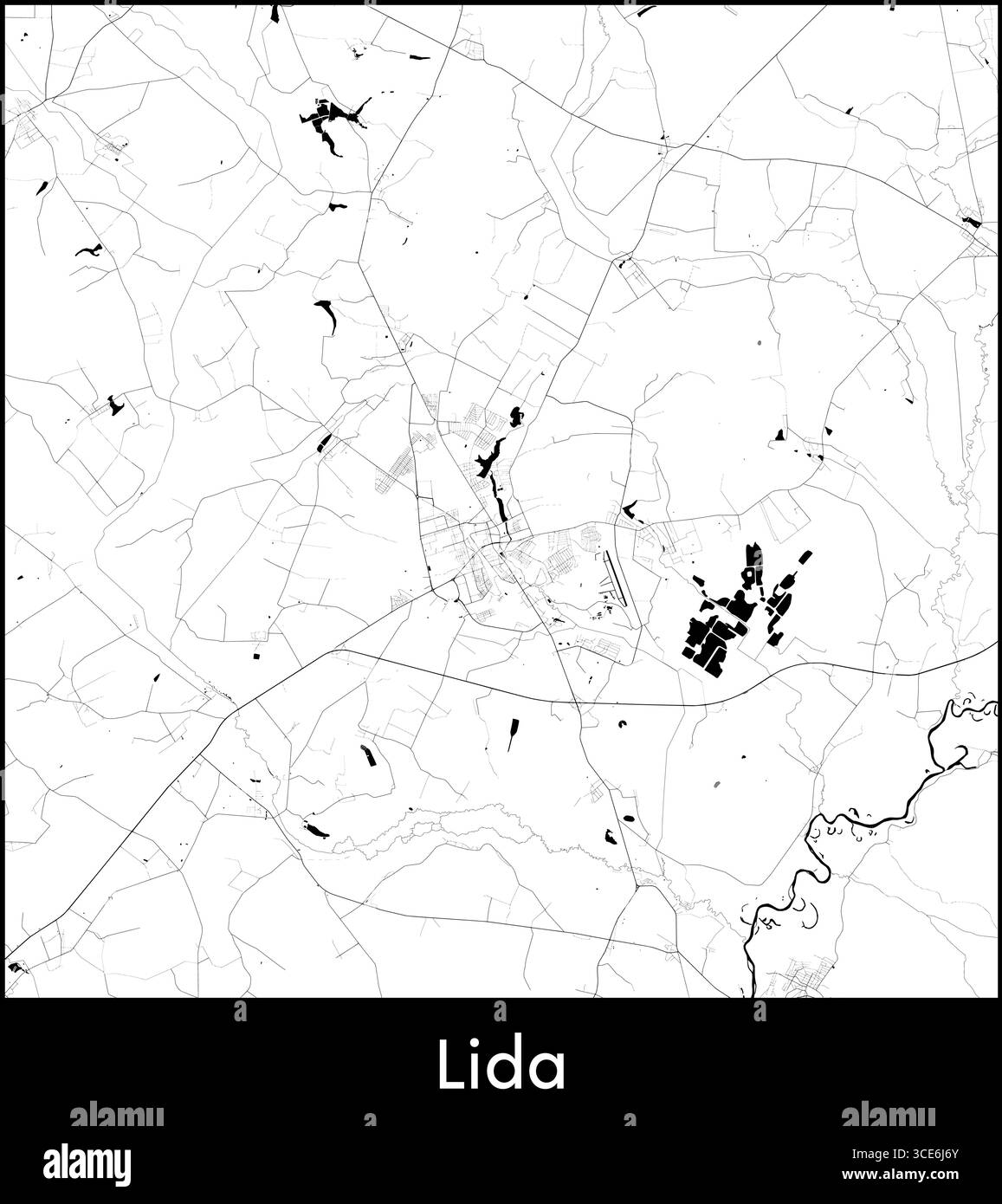 Lida vector map vector vectors hi-res stock photography and images - Alamy