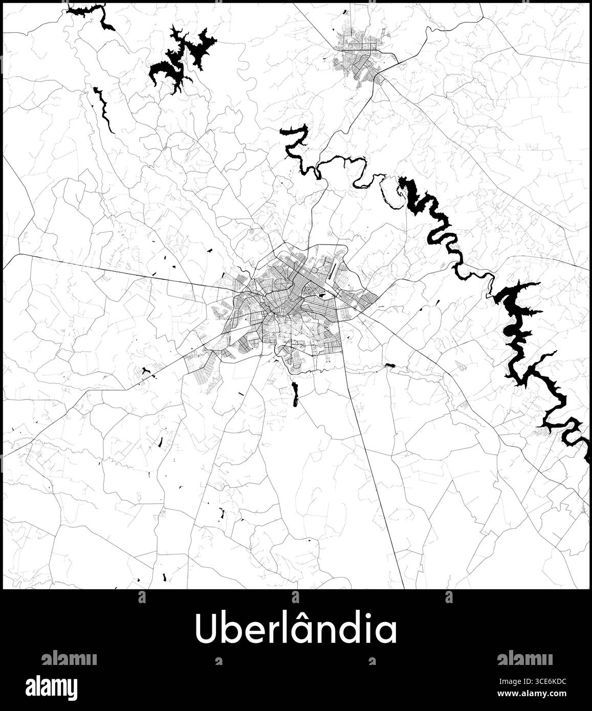 Uberlandia street map hi-res stock photography and images - Alamy