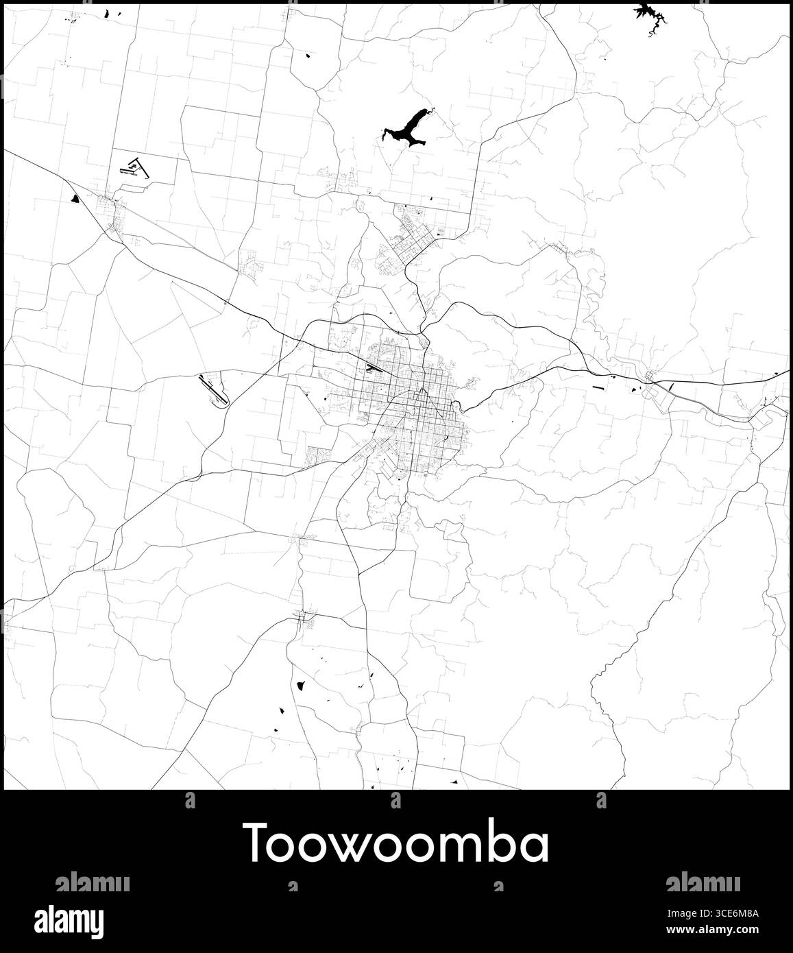 Toowoomba city map hi-res stock photography and images - Alamy
