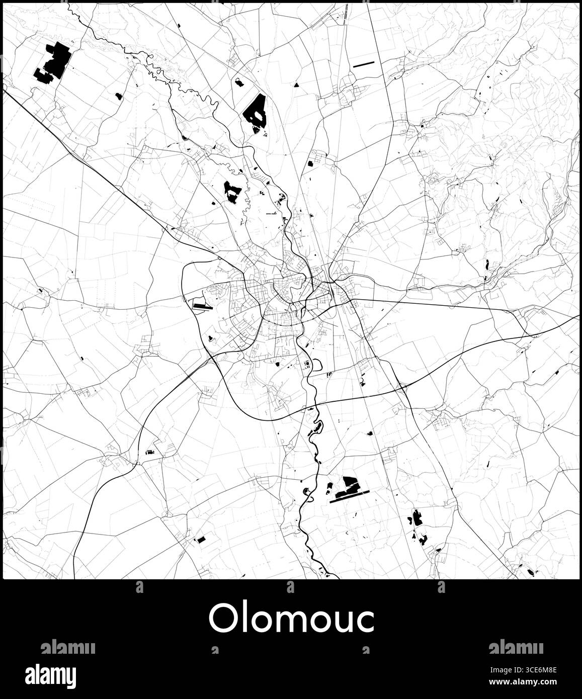 Olomouc city map hi-res stock photography and images - Alamy