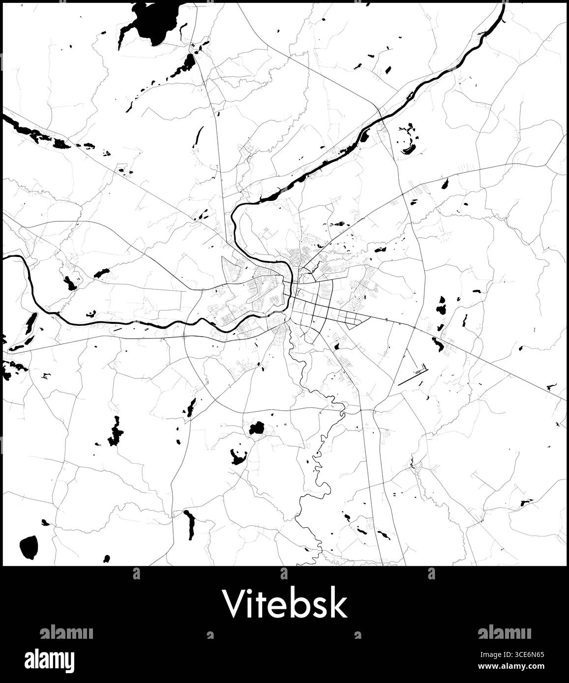 Vitebsk city map Black and White Stock Photos & Images - Alamy