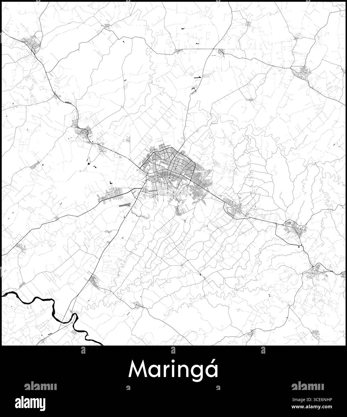 Maringa street map hi-res stock photography and images - Alamy
